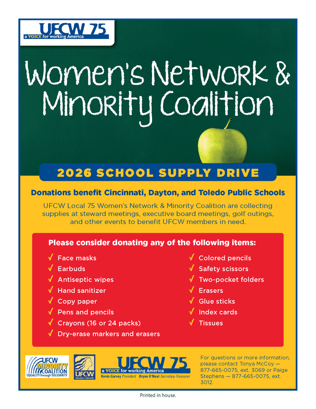 UFCW LOCAL 75 | Bulletin Board